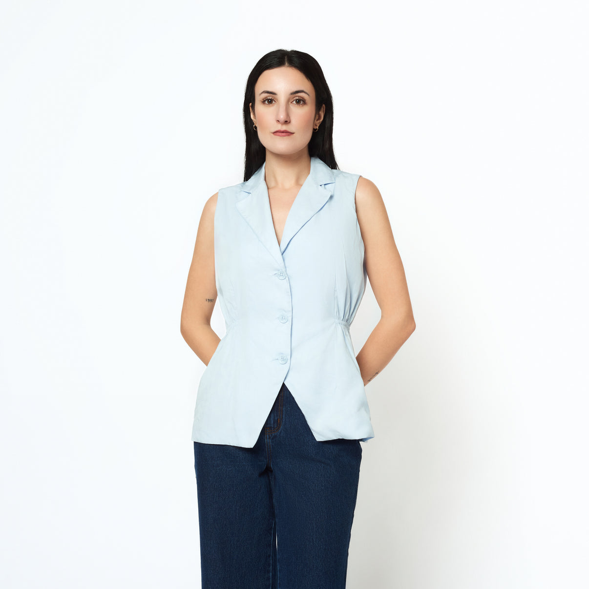 Chaleco Imalina Celeste